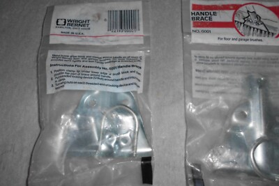 2 NOS Push Floor Broom Handle Braces Wright Bernet No. 0001 USA | eBay