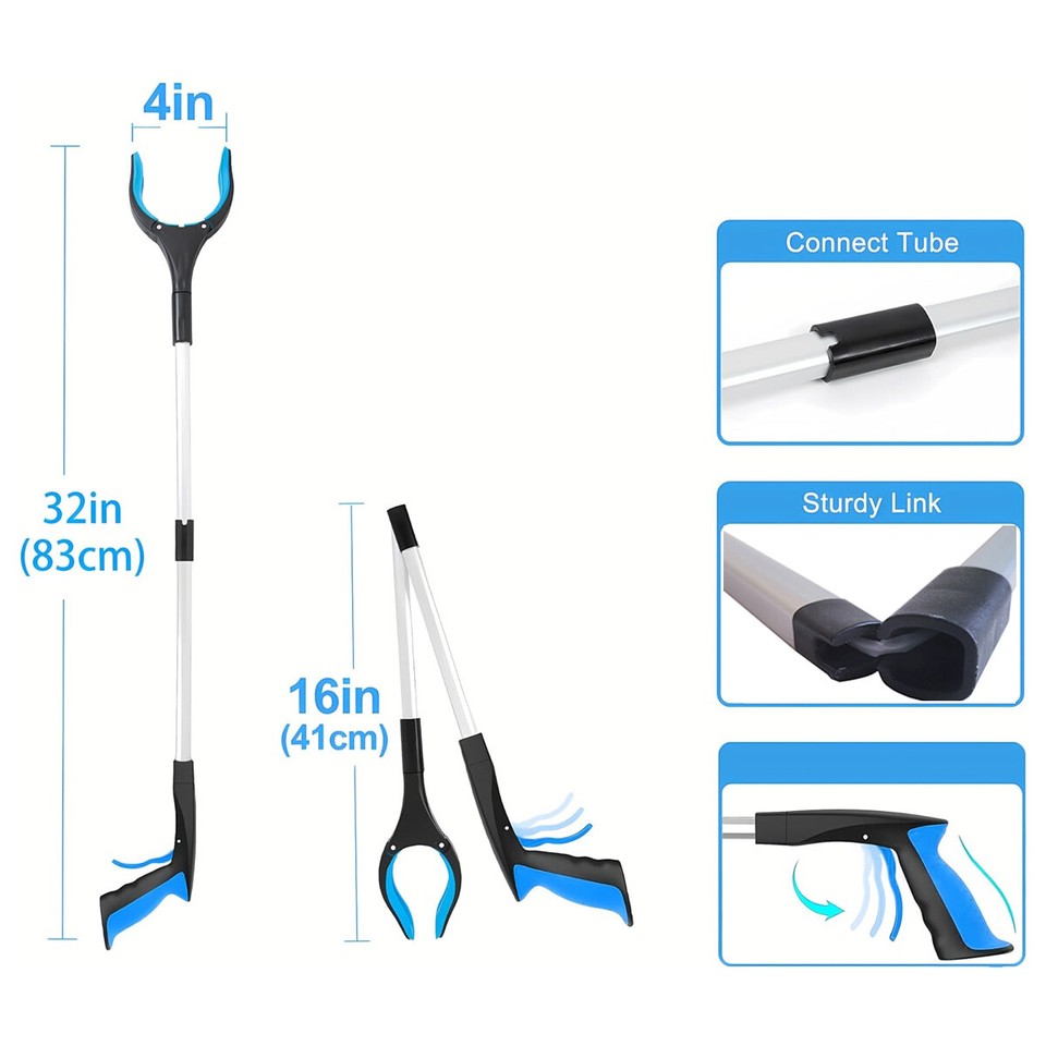 32inch Grabber Pick Up Reaching Tool Hand Grip Reacher Heavy Duty Aid ...