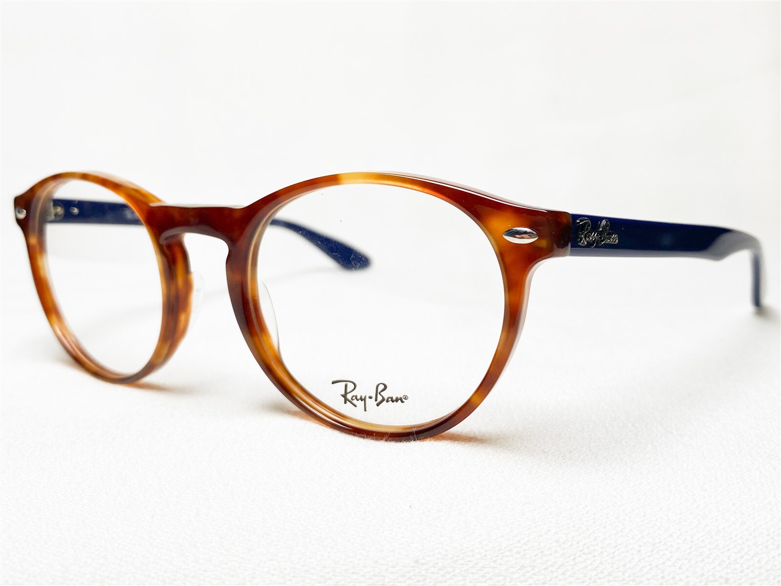 NEW Ray Ban RB5283 5609 Mens Yellow Tortoise Round Eyeglasses Frames 51 ...