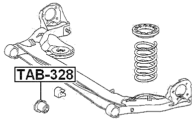 TAB-328 Febest REAR CROSSMEMBER BUSHING 48725-08020, 48725-58030, 48725 ...