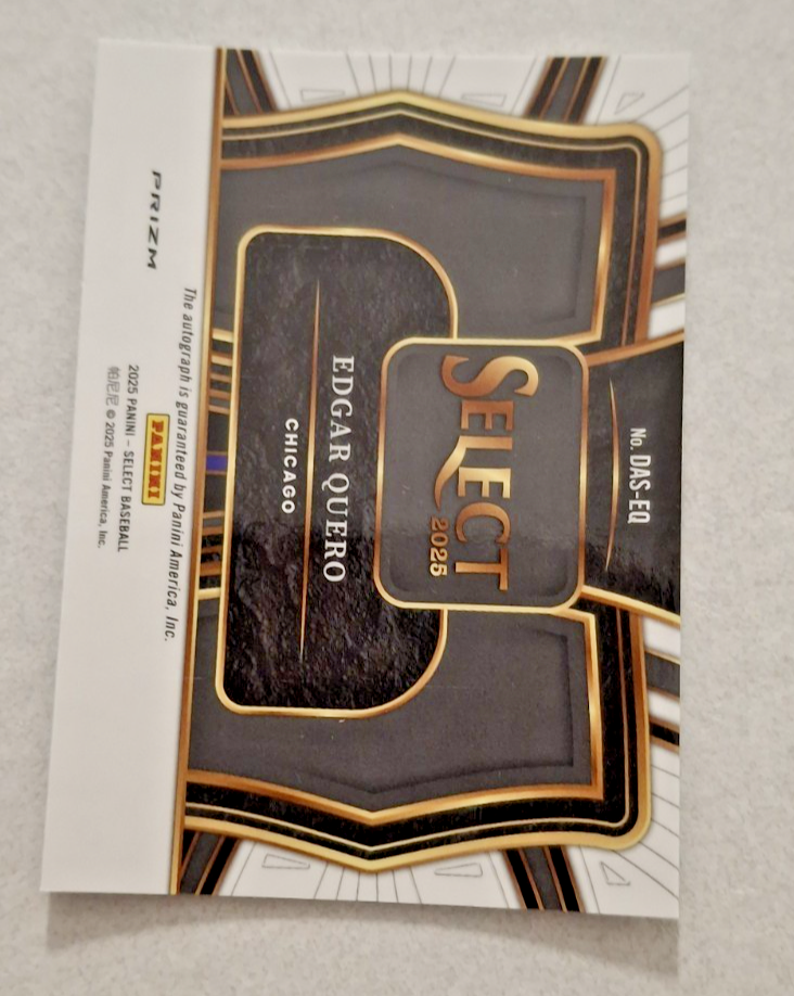 Edgar Quero - 2025 Panini Select Silver Diamond Action Auto Chicago | eBay