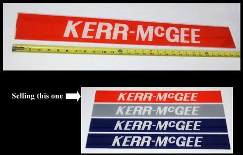 Red Kerr McGee Plexiglass Gas Service Station Pump Insert Advertising ...