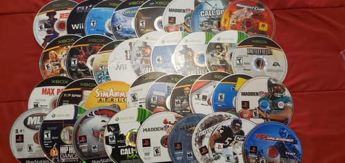 Lot Of 425+ SCRATCHED VIDEO GAME DISCS ONLY Xbox Nintendo Playstation+ ...
