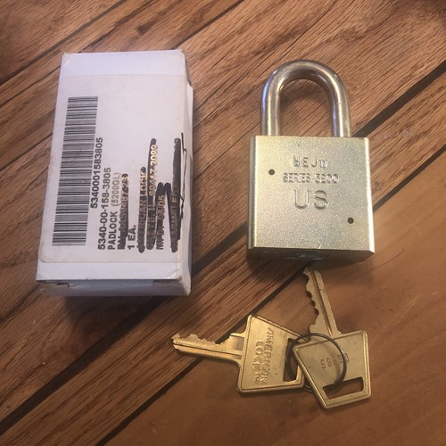 American Lock Company Series 5200 Padlock Hardened Steel New Made in ...