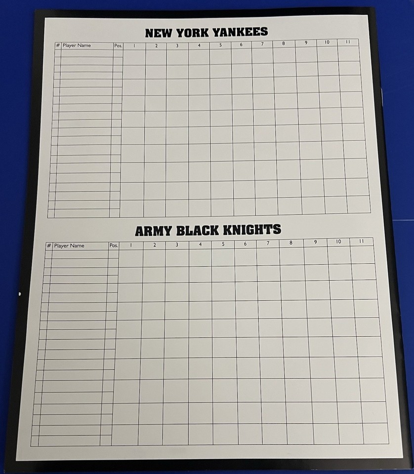 2013 New York Yankees vs Army Black Knights Doubleday Field Scorecard ...