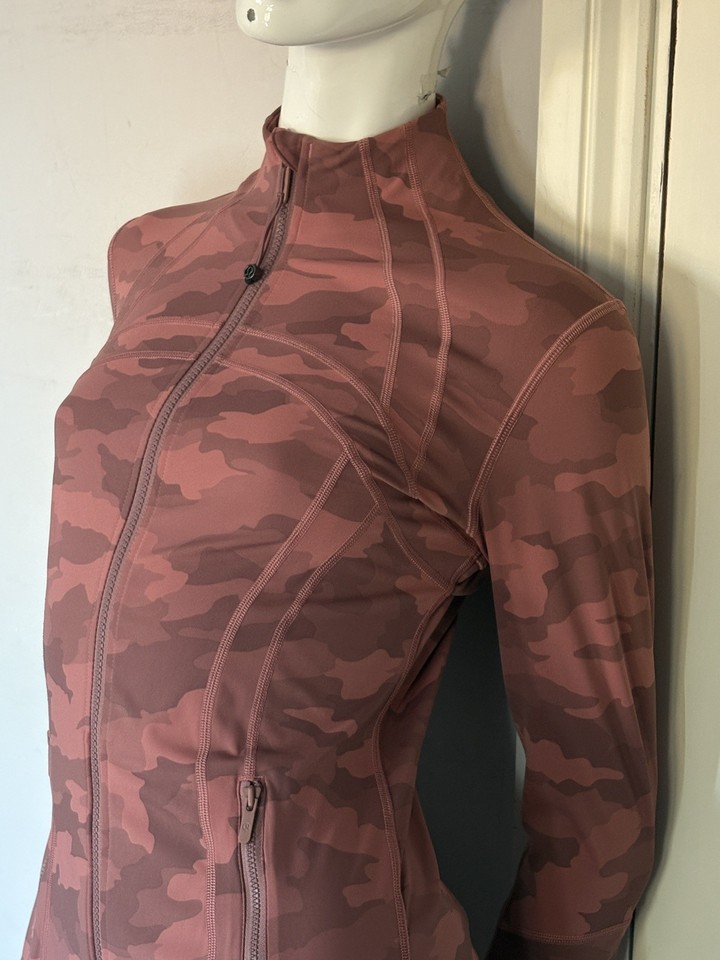 Lululemon Define Nulu Heritage 365 Camo jacket pink camo WORN 1x | eBay UK