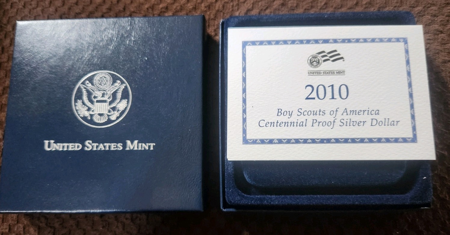 2010 Boy Scouts of America Centennial Silver Dollar Mint Proof & COA ...