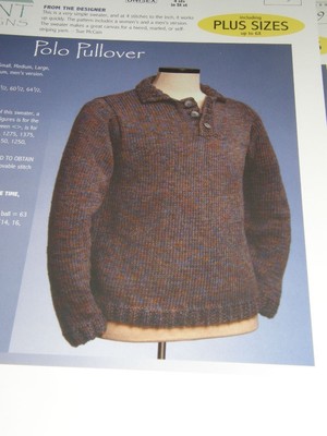 Vermont Fiber Designs Knitting Pattern 149 Polo Pullover Up to 6X | eBay