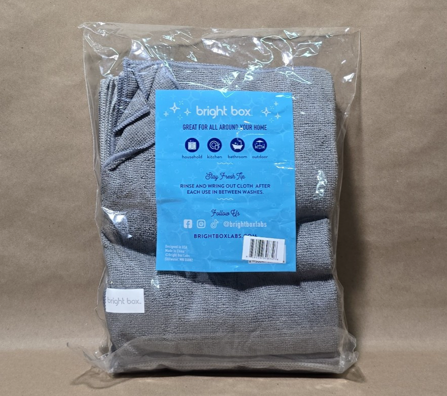 Bright Box Smart Clean Microfiber Cloths, Gray, 12 pk - 12" x 16", NEW ...