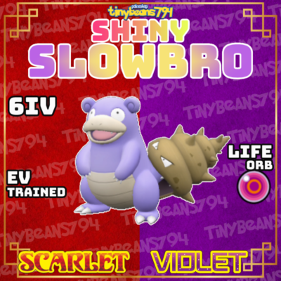 ⭐SHINY SLOWBRO⭐6IV Battle Ready + EV Trained⭐Pokemon Scarlet and Violet ...