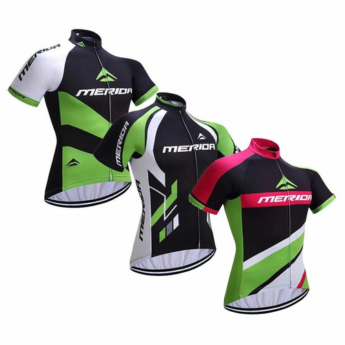 Merida Short Sleeve Cycle Jersey Top Full Zip Bike Cycling Jersey Shirt ...