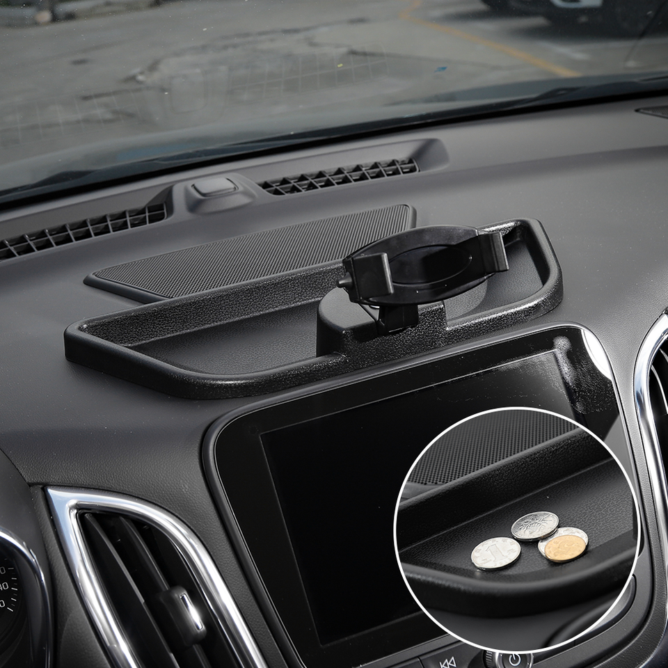 Center Dash Storage Box Tray & Phone Holder Mount for Chevrolet Equinox ...