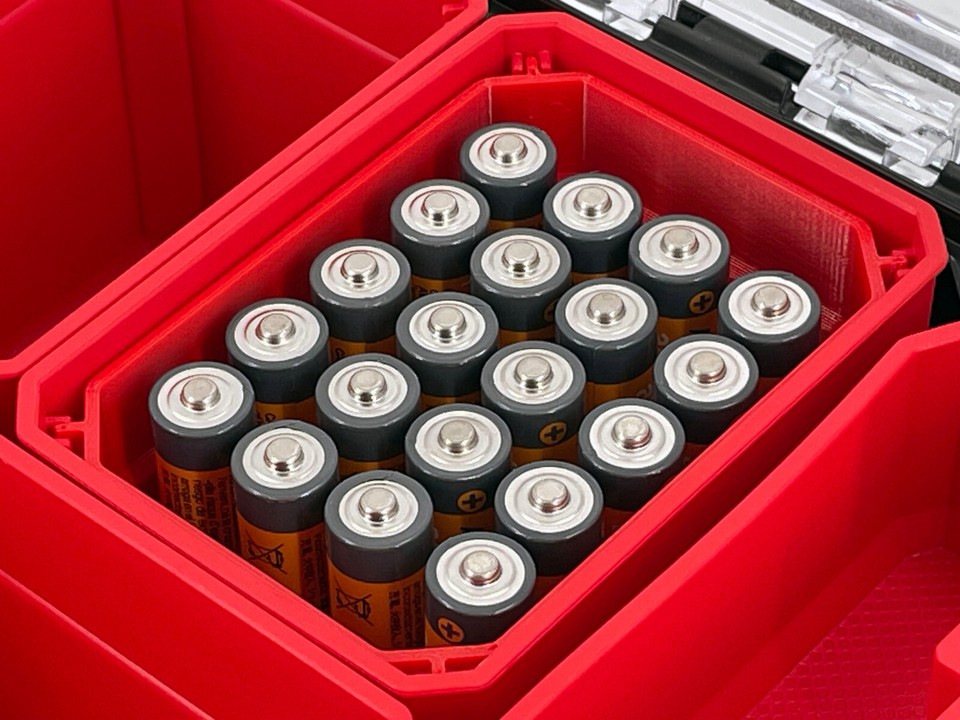 Craftsman Versastack Organizer Compatible AA AAA C D 9V Battery Insert ...
