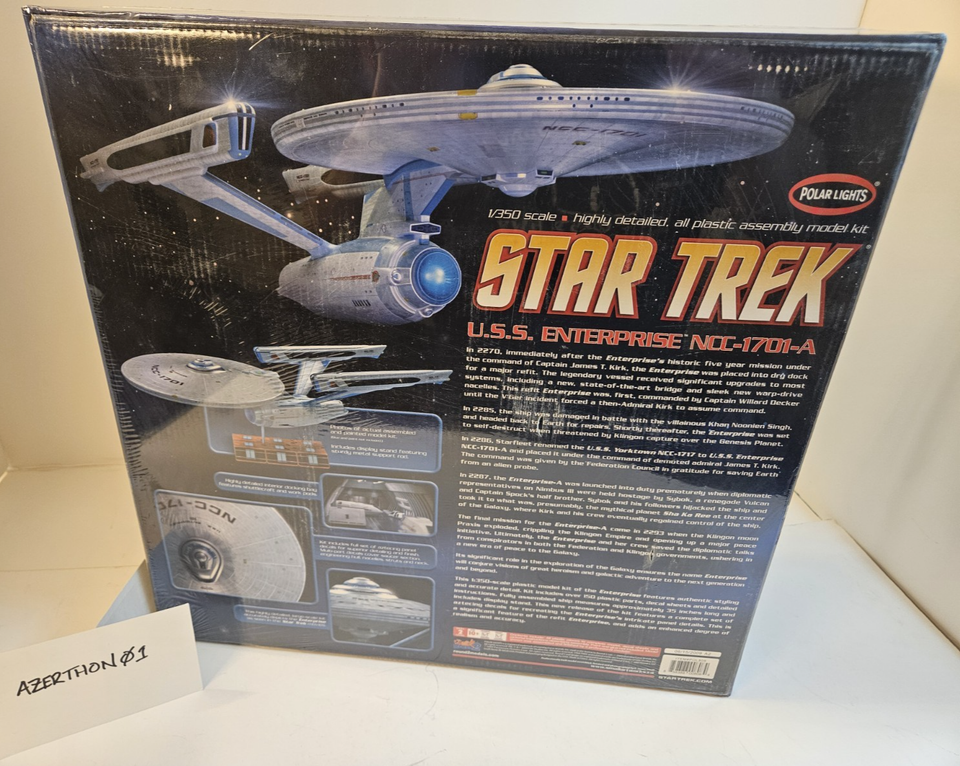 USS ENTERPRISE NCC-1701-A Refit Polar Lights 1/350 Model #POL808 w ...