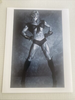 VALENTINA CHEPIGA FEMALE BODYBUILDER MODEL LINGERIE B&W PHOTOGRAPH 9x11 ...