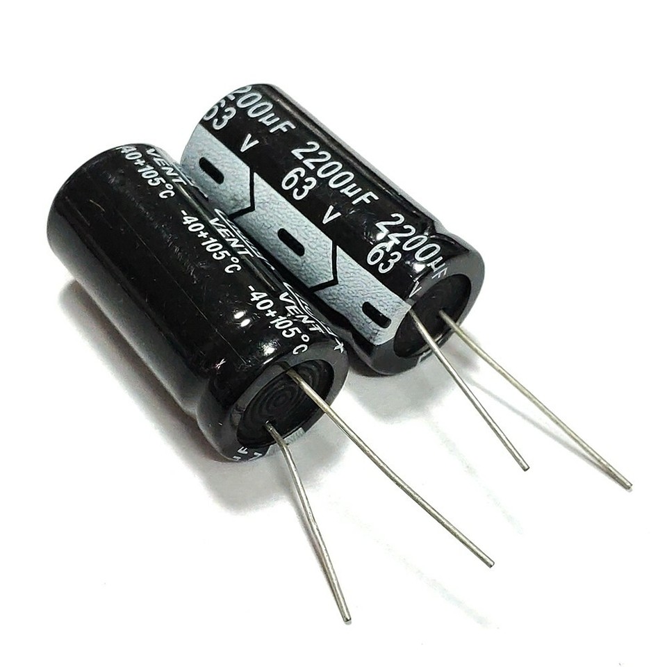 2PCS 63V 2200uF 63Volt 2200MFD Aluminum Electrolytic Capacitor 18×35mm ...
