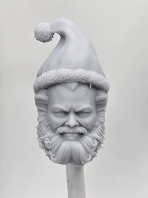 3d Printed SANTA BLACK HEAD 1:12 6" Classified/ Legend Compatible | eBay