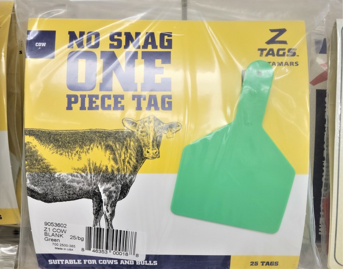 Z Cattle Tags Z1 No Snag Blank Cow Tags | PBS Animal Health