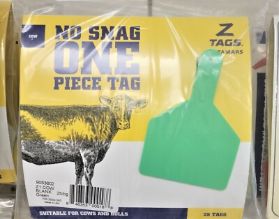 Z Tags Cow Ear Tags Blank Green 25 Count | eBay