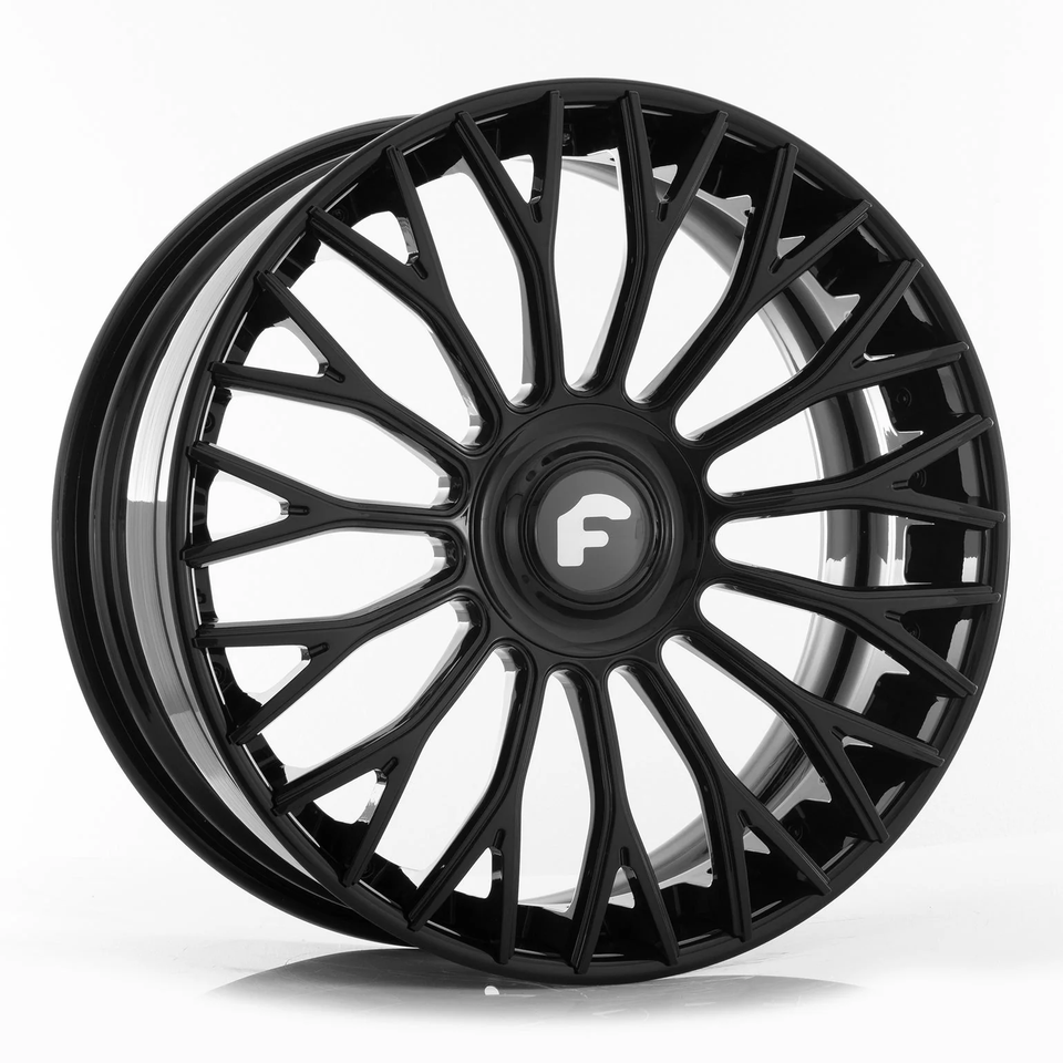 (1pc) 22x10 +35 5x112 Forgiato NB6-M Gloss Black Wheels | Rims | BMW ...