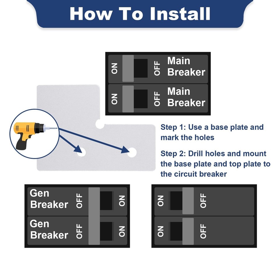 Generator Interlock Kit for Siemens and Murray 100 Amp Panels, 7/8" to ...