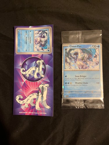 SEALED POKEMON PROMO: CHIEN-PAO 057/182 COSMOS HOLO WITH STICKERS | eBay