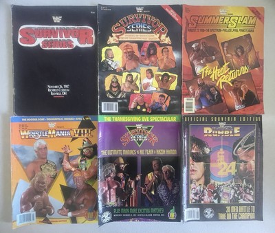 WWF Program PPV Pro-Wrestling Events Batch - 6 Programs 1987 - 1993 WWE ...