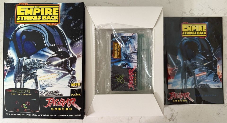 Atari Jaguar Star Wars Empire Strikes Back Clear Shell Release CIB Rare ...