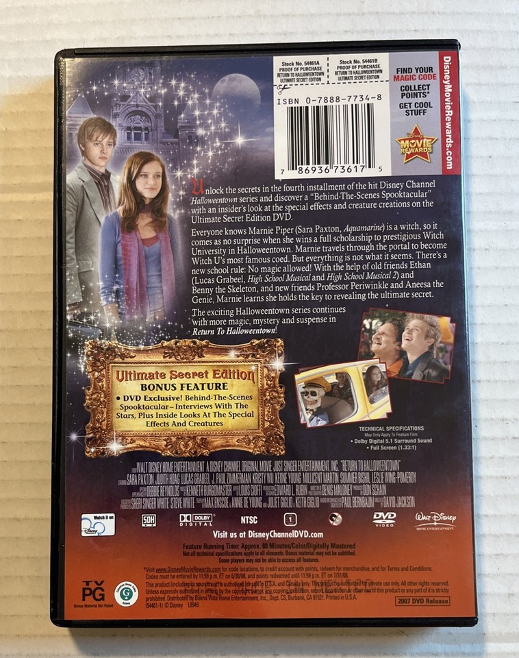 Return to Halloweentown (Ultimate Secret Edition)- Disc NR Mint! | eBay
