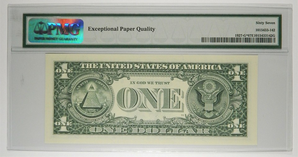 2001 $1 Chicago Star Note PMG Superb Gem Unc 67 EPQ Fr. 1927-G* | eBay