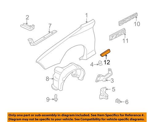 GM OEM 84-02 Camaro,Celebrity Fender Exterior Trim-Body Side Mldg ...