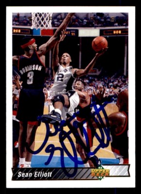 1992 Upper Deck Basketball #131 Sean Elliott Signed Autograph (no COA ...