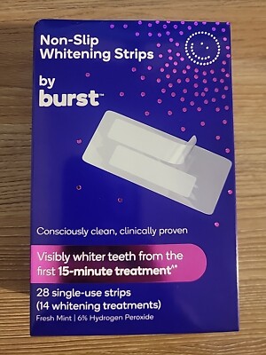 Non Slip Whitening Strips By Burst 28 single-use strips 14 whitening ...