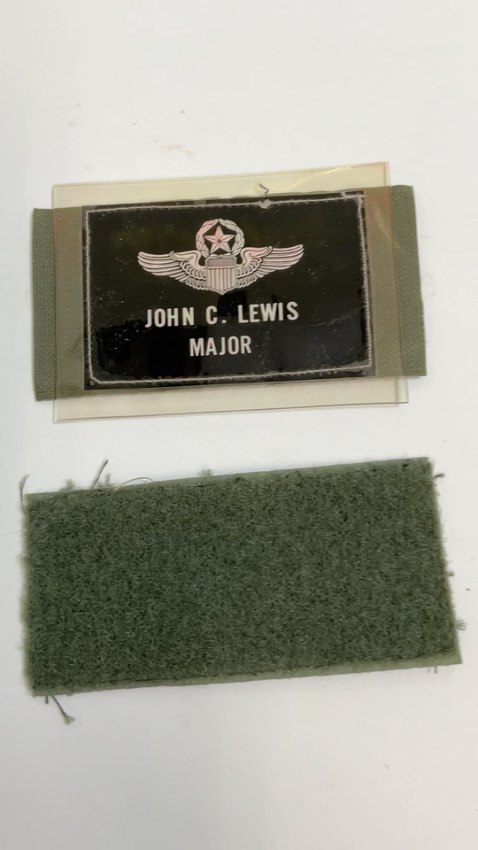 John C Lewis Major Military Fatigues Uniform Name Tag OldGnu | eBay