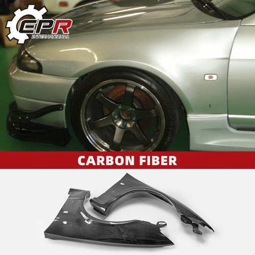 For Nissan Skyline R33 GTR RF Style Carbon Widebody kit Vented Front ...