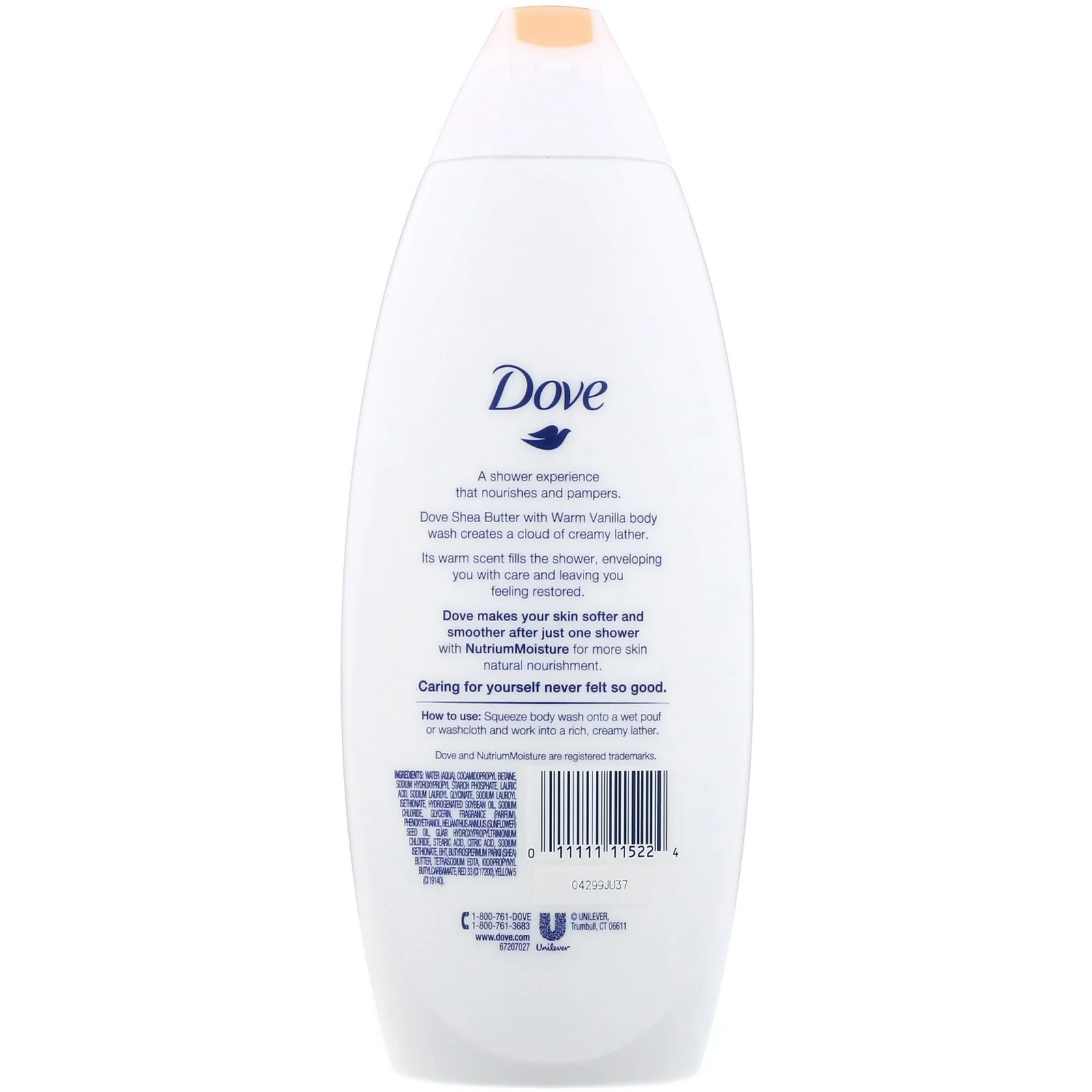 Dove, Pampering Body Wash, Shea Butter & Vanilla, 20 fl oz (591 ml ...