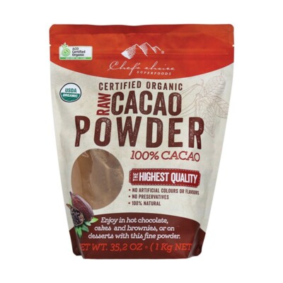 1kg Certified Organic Raw Cacao Powder 100% Cacao-100% Natural ...