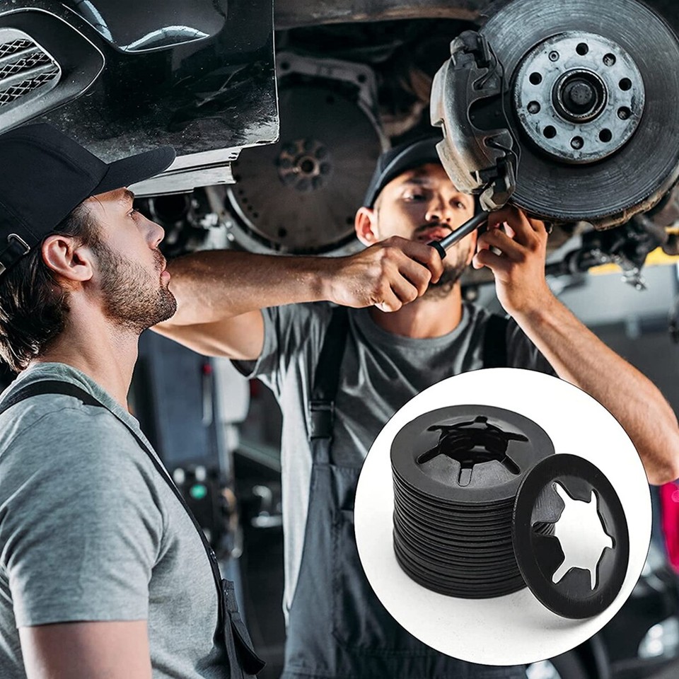 260x Starlock Washers For Shaft Retaining Push On Clips 3-12mm Spring ...