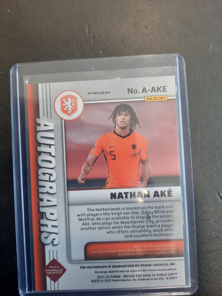 2021-22 Panini Mosaic Fifa Road To World Cup Nathan Ake Autographs #A ...