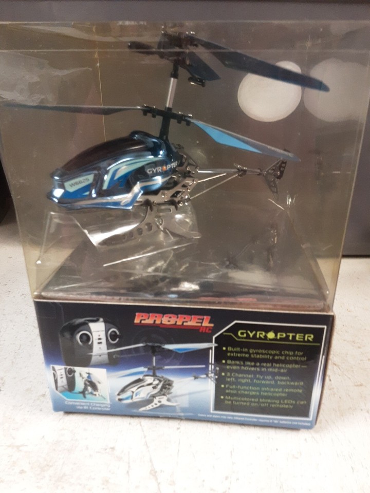 RC Gyropter 3 Channel IR Gyro Helicopter – Brand New Chrome Blue in box ...