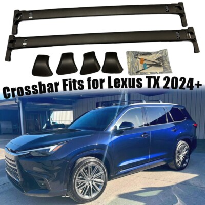 2Pcs Lexus TX 2024 2025 350 500h 550h+ Black Roof Rack Cross Bars ...
