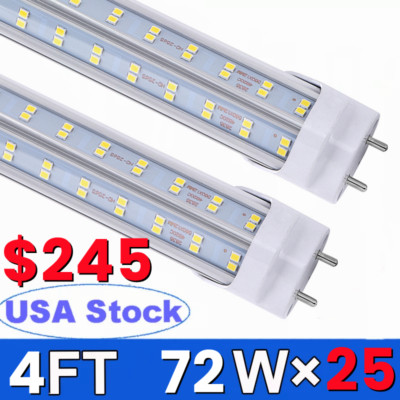 4FT LED Tube Light Bulbs T8 4 FT 72W G13 Bi-Pin LED Shop Light Bulb ...