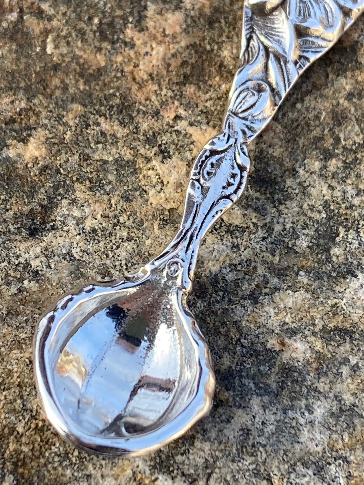 Vintage, Sterling Silver, Flower Salt Spoon, Hallmarked, 2.5", No ...