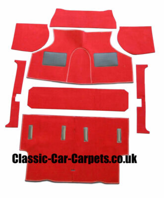 AUSTIN MINI - MORRIS MINI CLASSIC CARPET SET - NEW - RED | eBay UK