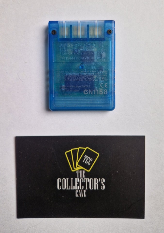 Clear Blue Official PS2 Memory Card - Genuine Sony PlayStation SCPH ...