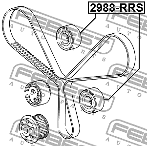 2988-RRS Febest PULLEY IDLER TIMING BELT JD61536, 4S7Q6C348BC, 1311306 ...
