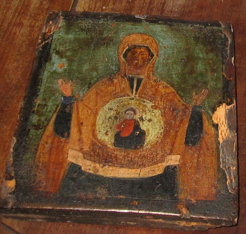 XIX secolo. Icona della Russia del Nord. Madre di Dio del Segno ...