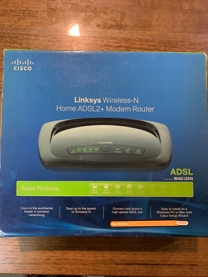 Cisco wireless home ADSL2 Modem Router - WAG120N-AU | eBay Australia