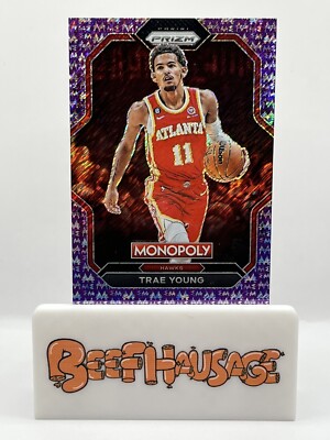 2022-23 Prizm Monopoly Trae Young Purple 24/50 SSP #PS4 Atlanta Hawks ...