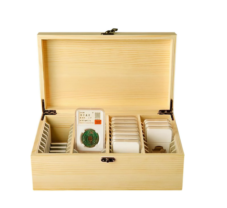 1 PC Wooden Storage Box Case for 40 Coin Slabs Holders - PCGS/NGC/ANACS ...